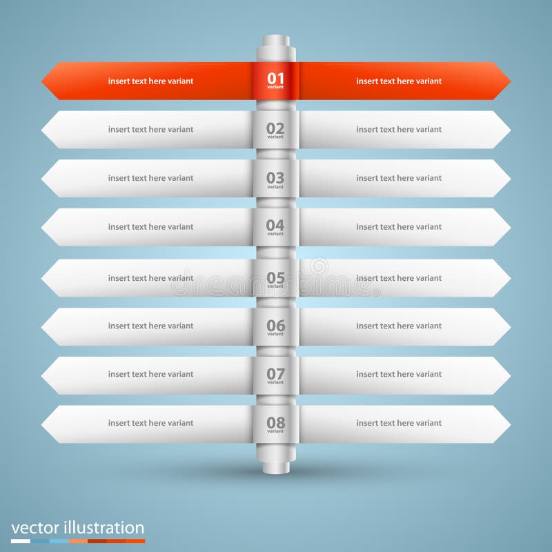 Direction list of options. stock vector. Illustration of abstract ...
