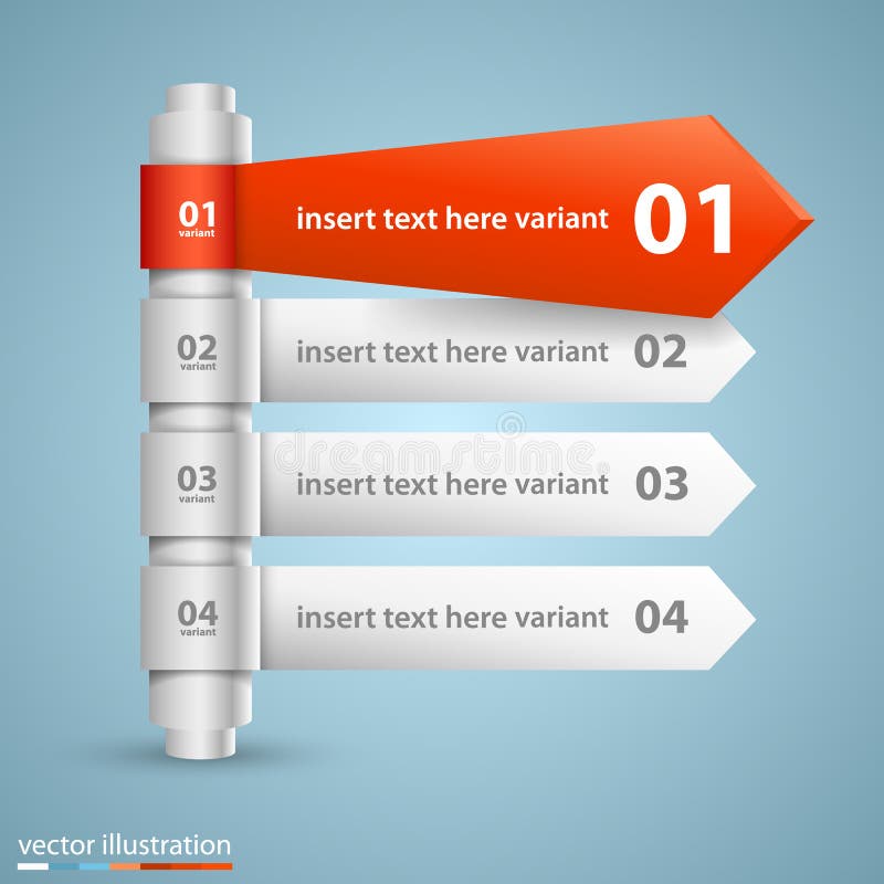 Direction list of options. stock vector. Illustration of banner - 49845333