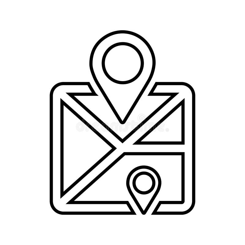 Direction, Location, Map Line Icon. Outline Vector Stock Vector ...