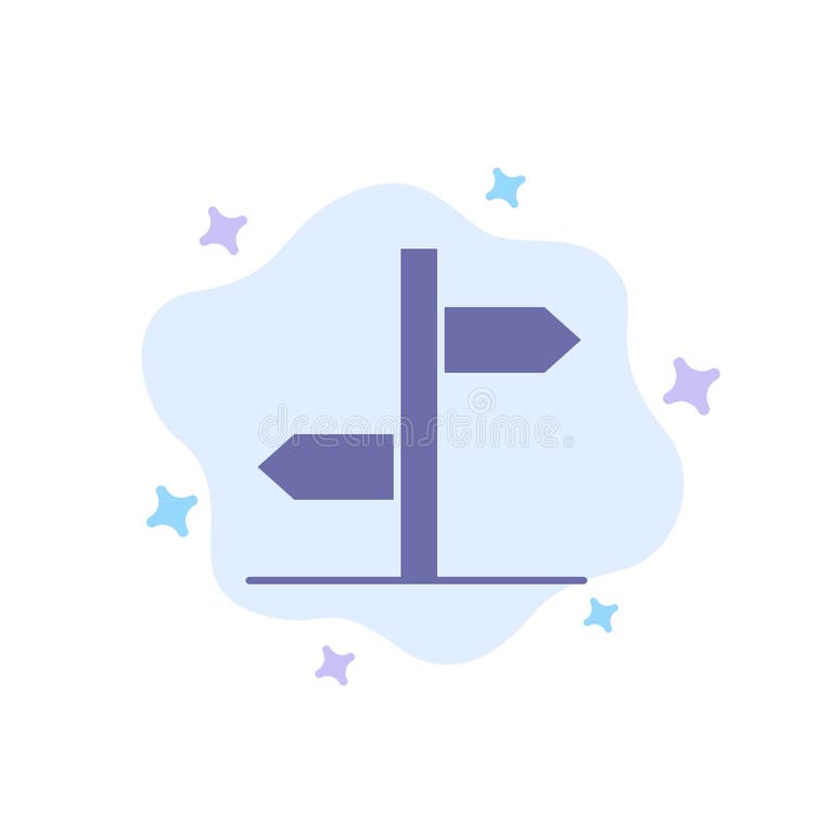 Direction, Logistic, Board, Sign Blue Icon on Abstract Cloud Background ...