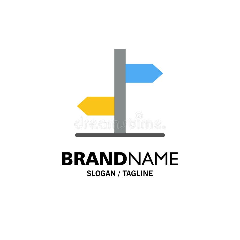 Direction, Logistic, Board, Sign Business Logo Template. Flat Color ...