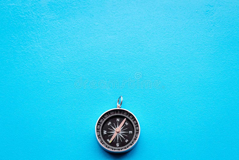 Direction and Movement Concept with Compass on Wooden Background Top ...