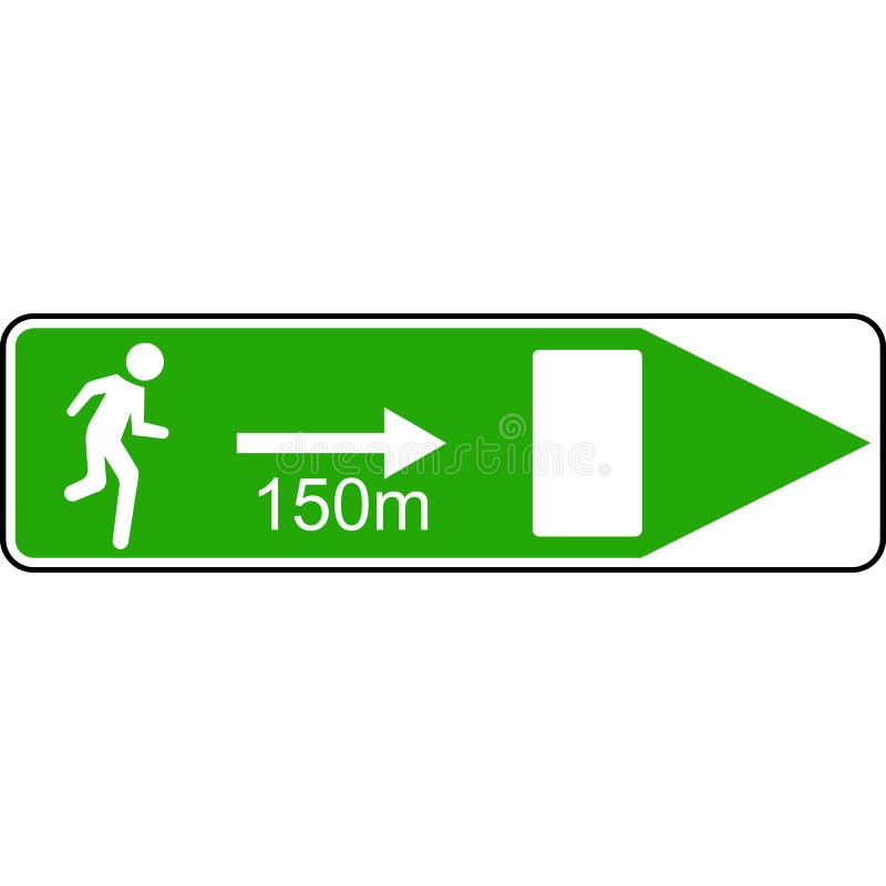 The Direction of Movement To the Emergency Exit. Stock Vector ...