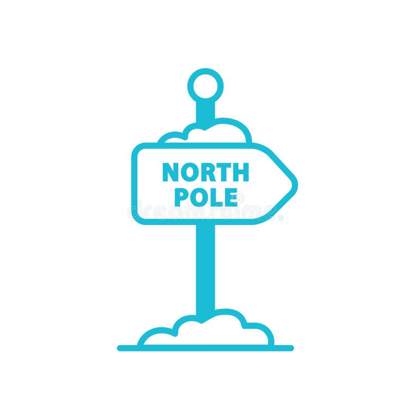 Direction North pole sign. stock vector. Illustration of blue - 300700237