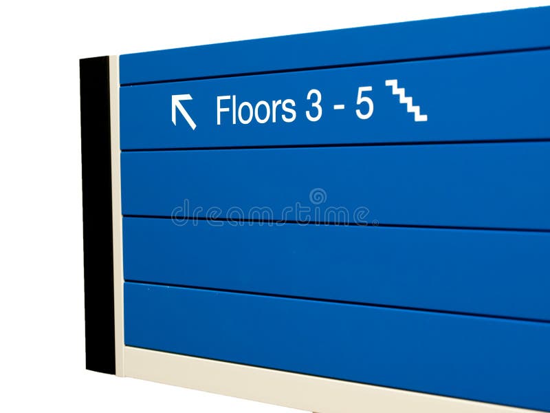Direction Plate in an Office Building Stock Image - Image of wall ...