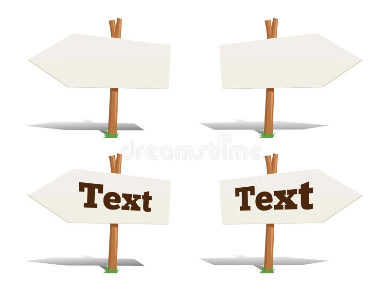Direction Pointer with Text Vector Illustration Stock Vector ...