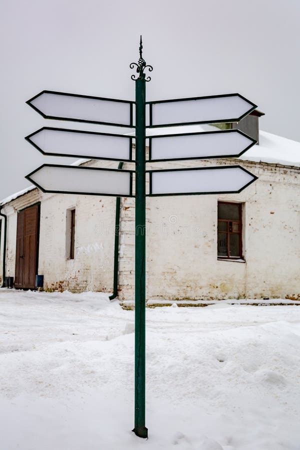 Direction Pointer without Words Stock Photo - Image of signboard ...