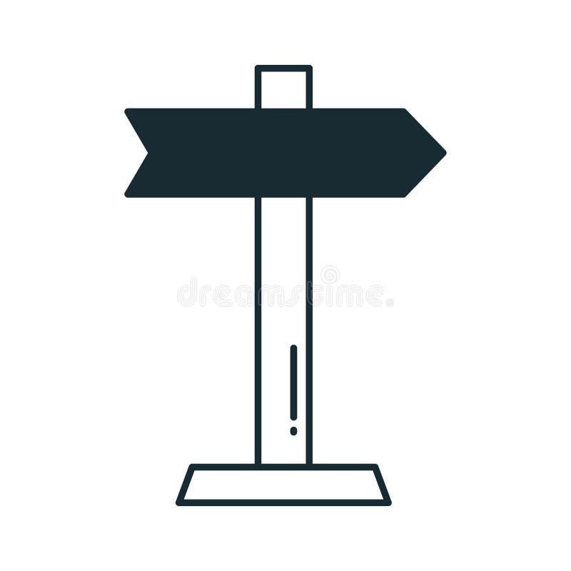 Direction Post Isolated Vector Icon Which Can Be Easily Modified or ...