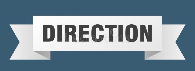 Direction Ribbon. Direction Isolated Band Sign Stock Vector ...