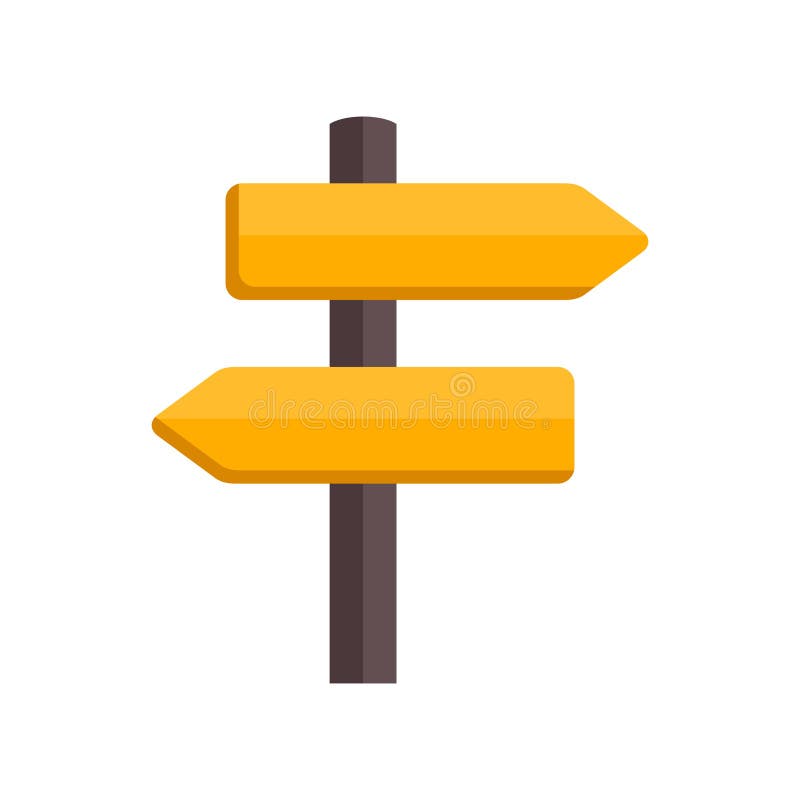 Direction Road Sign. Flat Style Vector Illustration. Stock Illustration ...