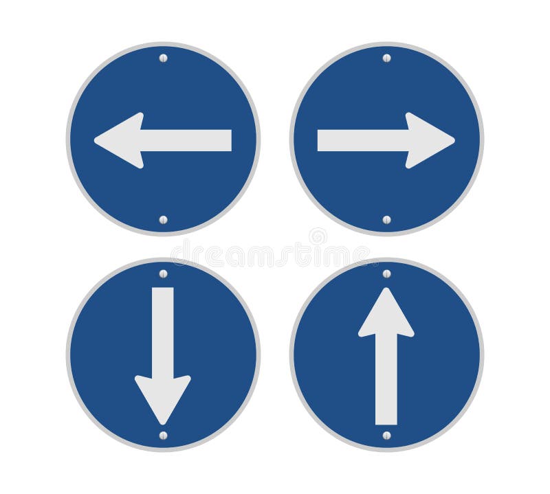 Direction Road Sign - Icon stock vector. Illustration of placard ...