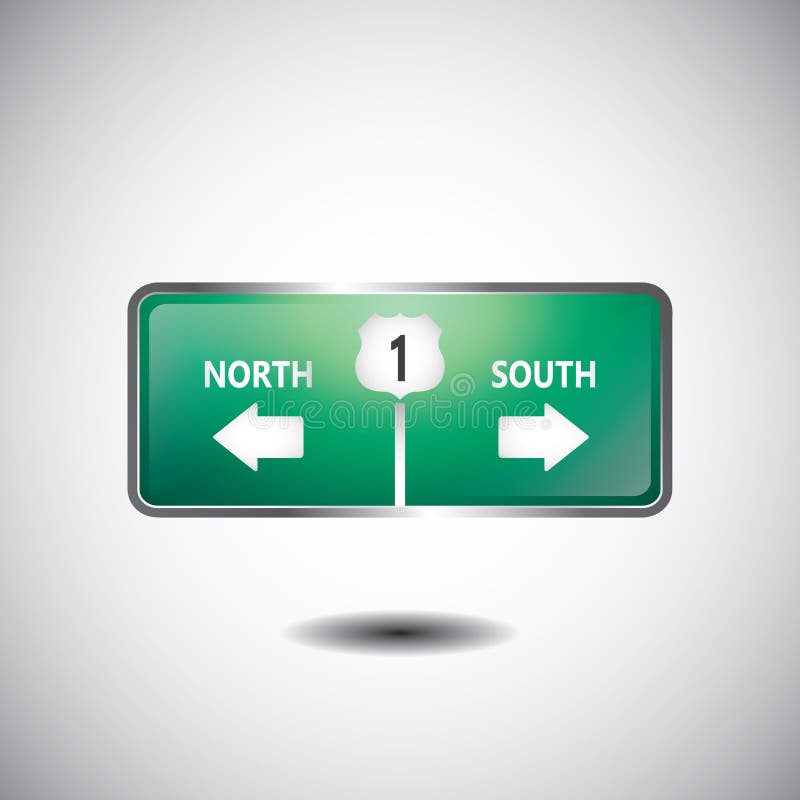 Direction Route Sign. Vector Illustration Decorative Design Stock ...