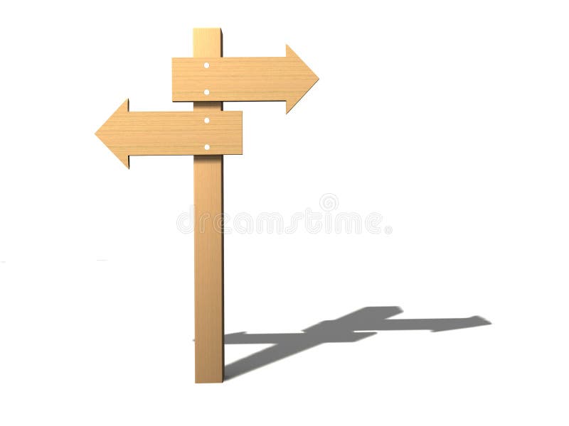 3D Direction Sign stock illustration. Illustration of hope - 6433267