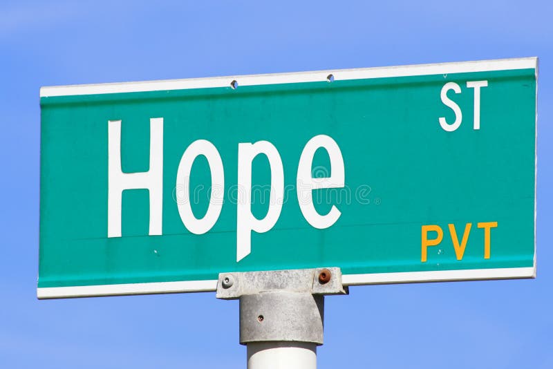 Hope ahead road sign stock photo. Image of idea, direction - 22268416