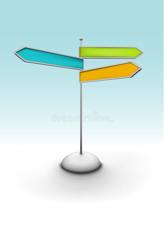 Direction sign stock vector. Illustration of blank, guidance - 6537285