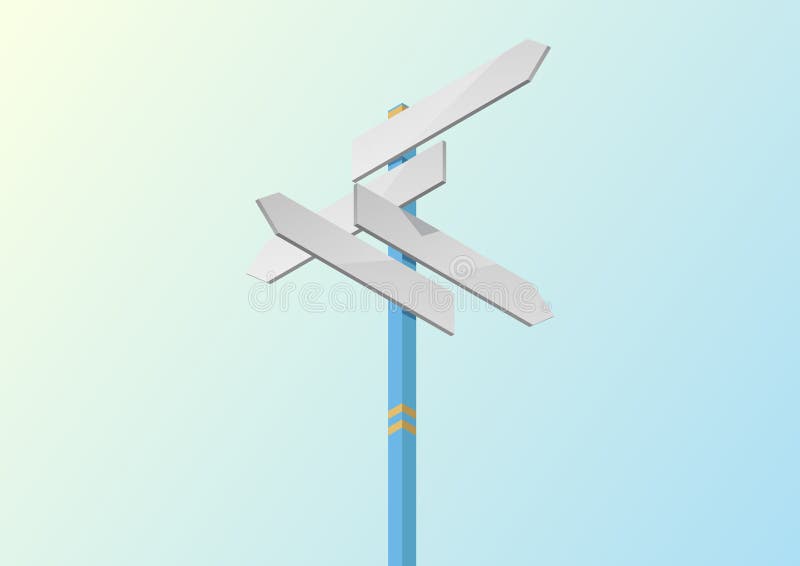 Direction Sign with Blank Spaces for Text Stock Vector - Illustration ...