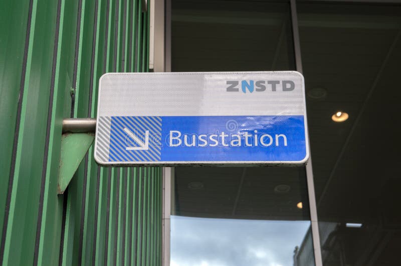 Direction Sign Bus Station at Zaandam the Netherlands 23-102-2019 ...