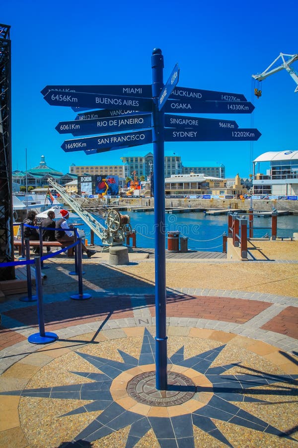 Distance And Direction Sign, Cape Of Good Hope, Cape Town, South Africa ...