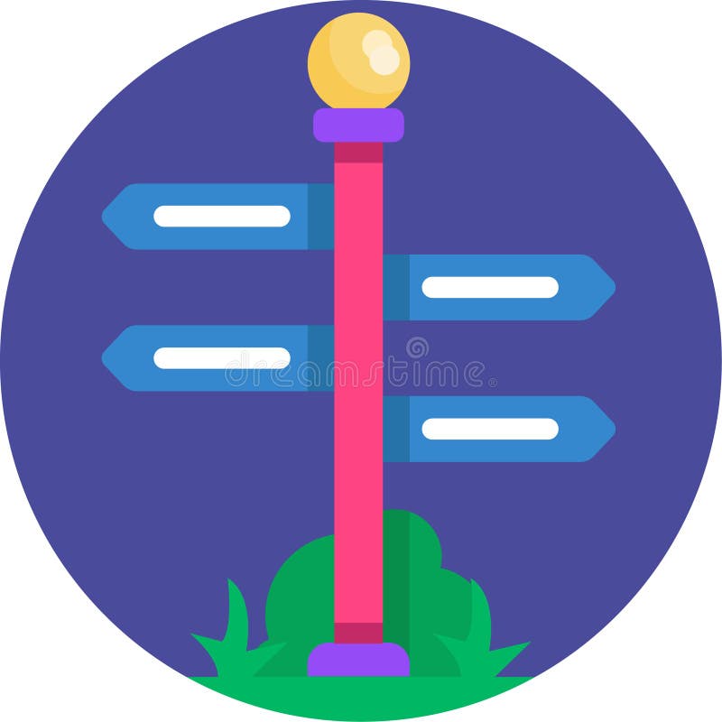 Direction Sign Indication Vector Illustration Icon Stock Vector ...