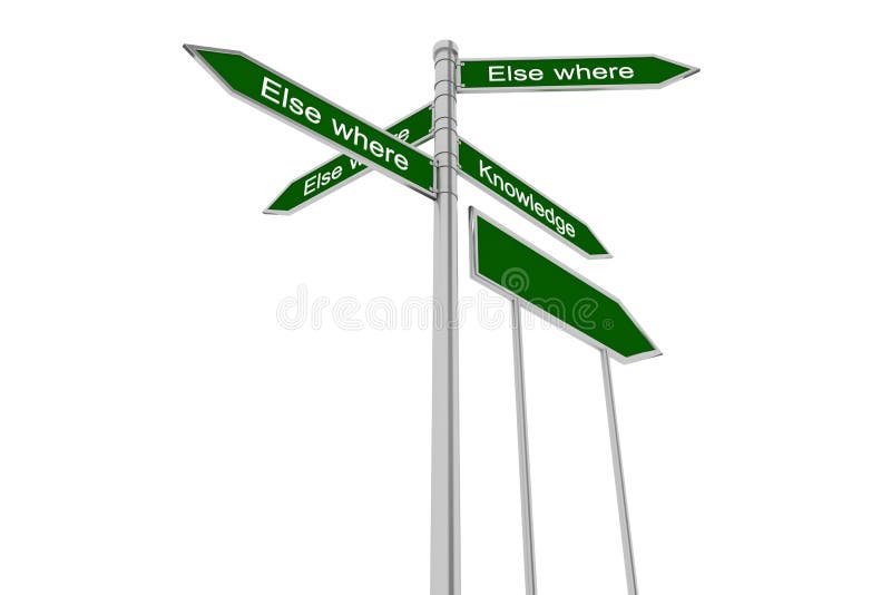 Direction Sign Pointing in the Right Direction Stock Illustration ...