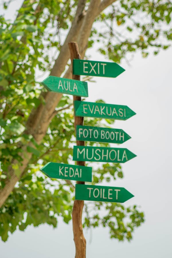 Direction Sign Post for Location Information Stock Photo - Image of ...