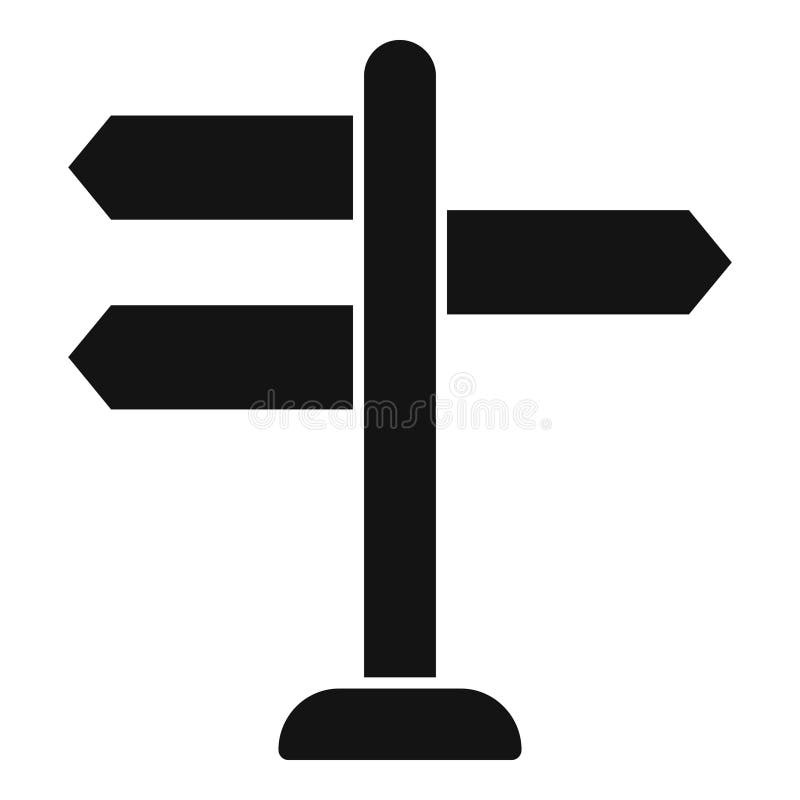 Direction Sign Post Pointing Different Ways Icon Stock Vector ...