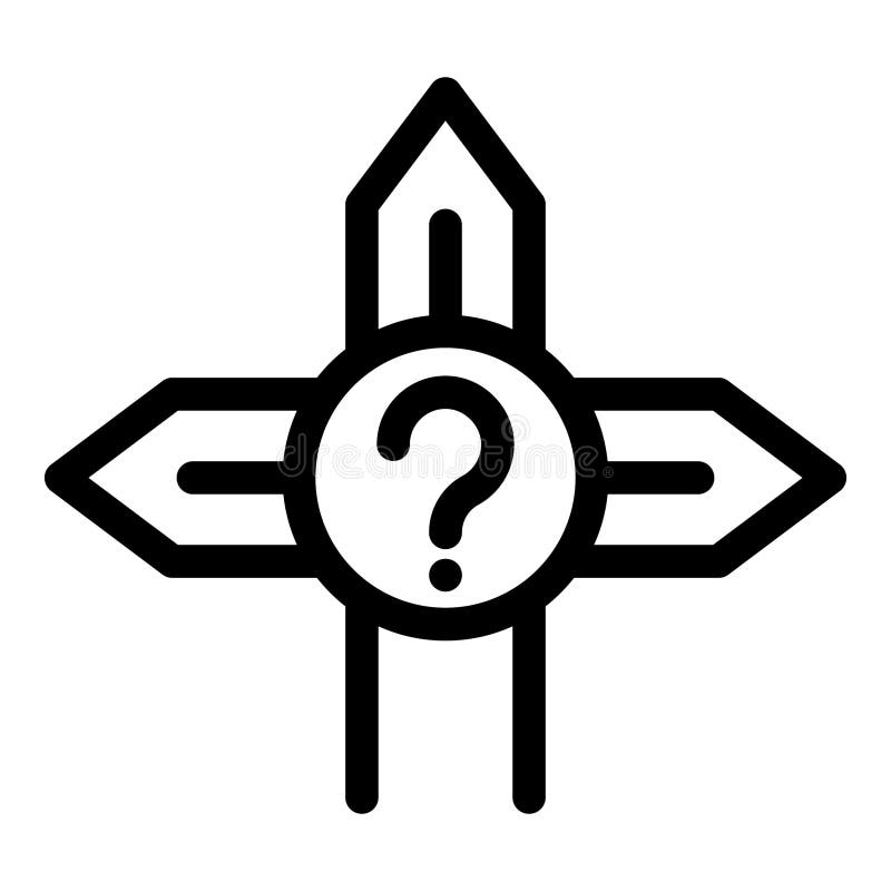 Direction Sign Post Pointing Different Ways with Question Mark Stock ...
