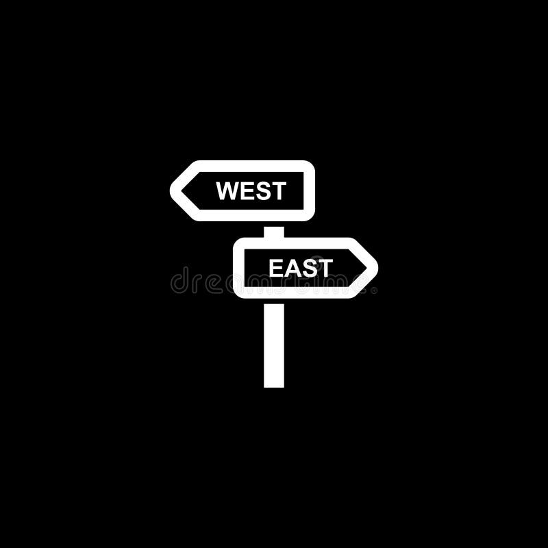 Direction Sign Simple Flat Style Illustration Icon Stock Vector ...