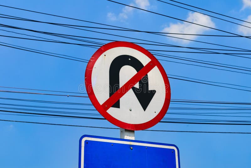 Turn around sign stock image. Image of traveling, sign - 35488961