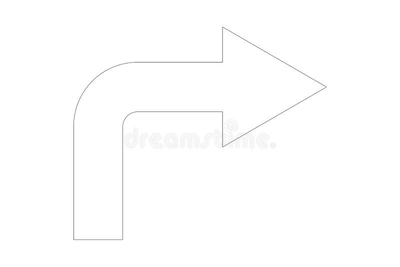 Direction Sign on White Background Stock Illustration - Illustration of ...