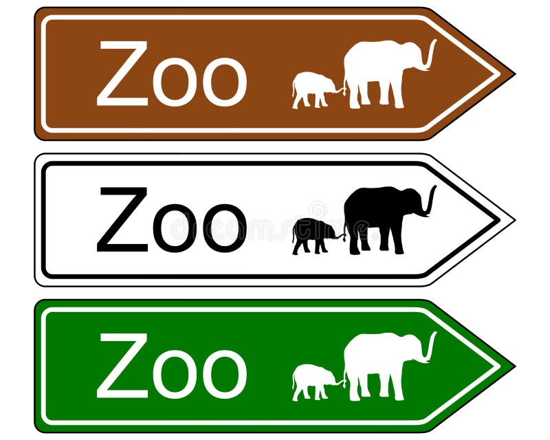 Direction sign zoo stock vector. Illustration of animal - 29027732