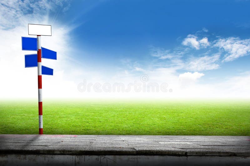 Direction Signage with Pavement Stock Image - Image of color, colorful ...