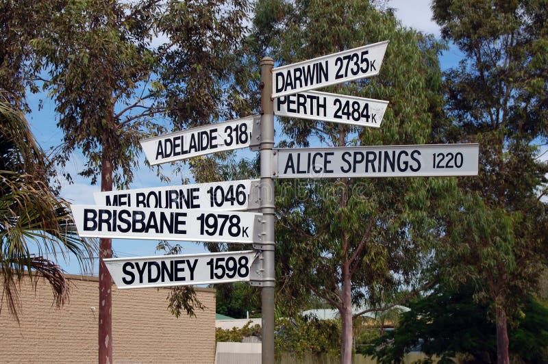 Direction signs stock photo. Image of town, australia - 23670756