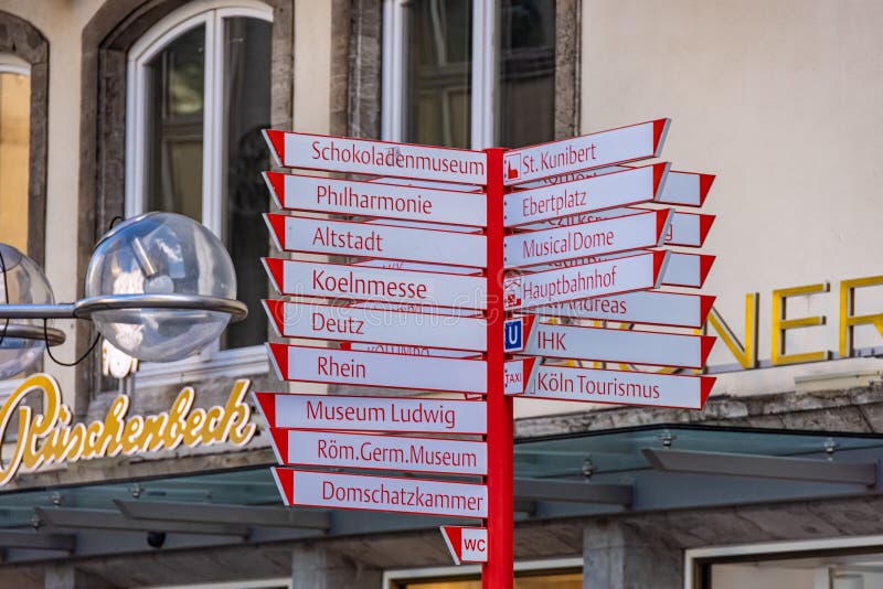 Direction Signs in the City of Cologne - CITY of COLOGNE, GERMANY ...