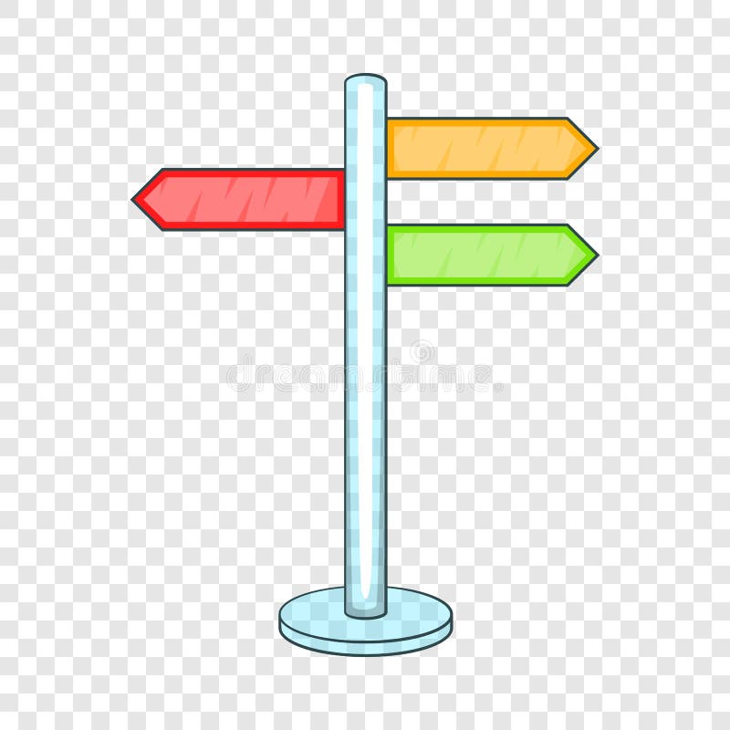 Direction Signs Icon, Cartoon Style Stock Vector - Illustration of ...