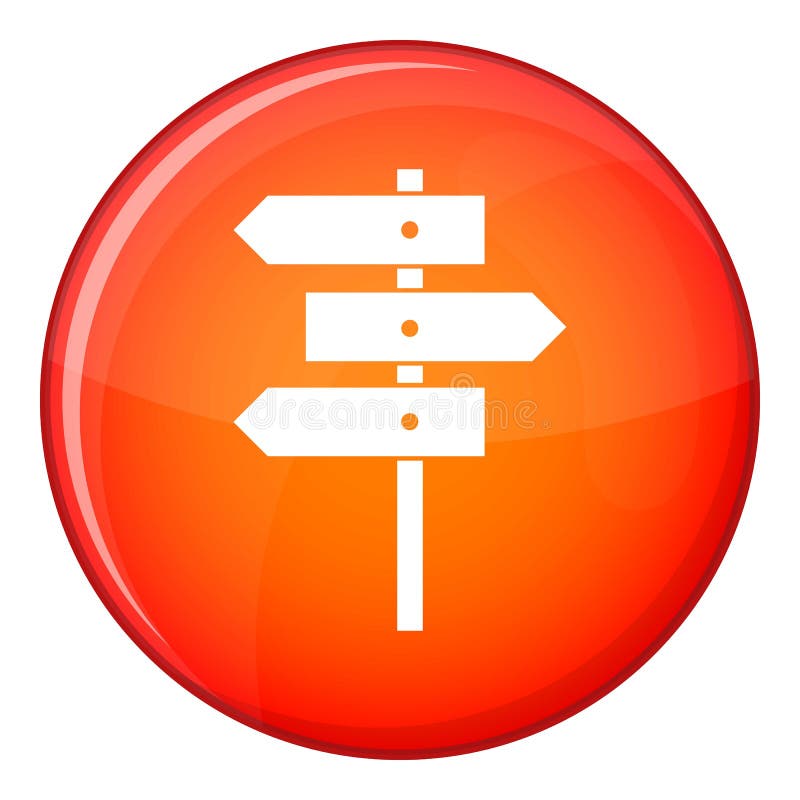 Direction Signs Icon, Flat Style Stock Vector - Illustration of concept ...