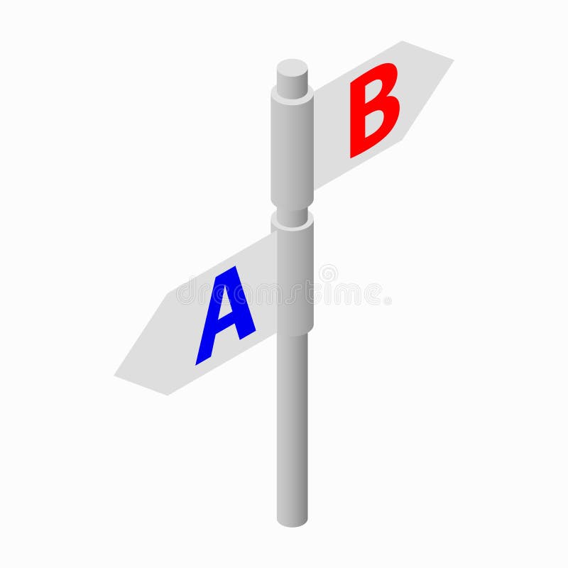 Direction Signs Icon, Icon Cartoon Stock Vector - Illustration of ...