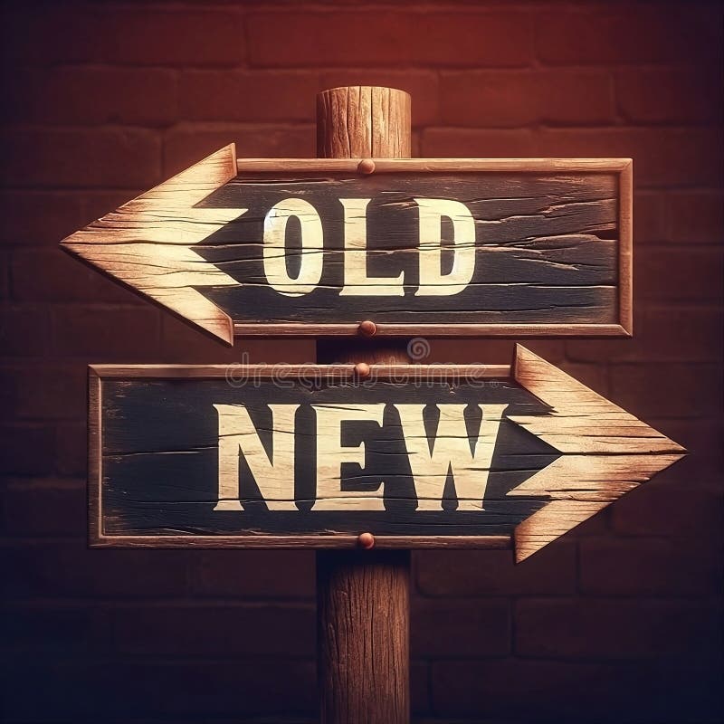 Direction Signs - Old and New Stock Illustration - Illustration of ...