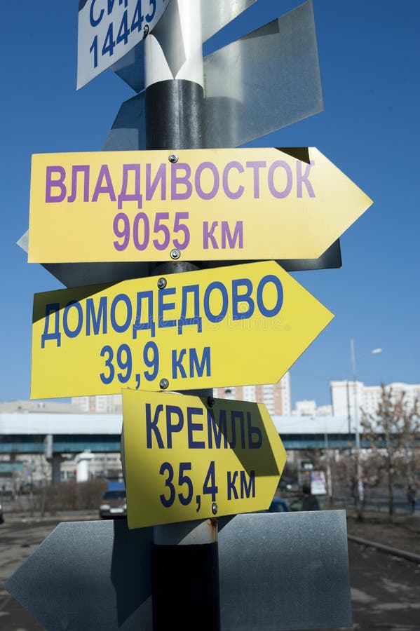 Direction Signs on the Pole. Stock Photo - Image of visual, indicators ...