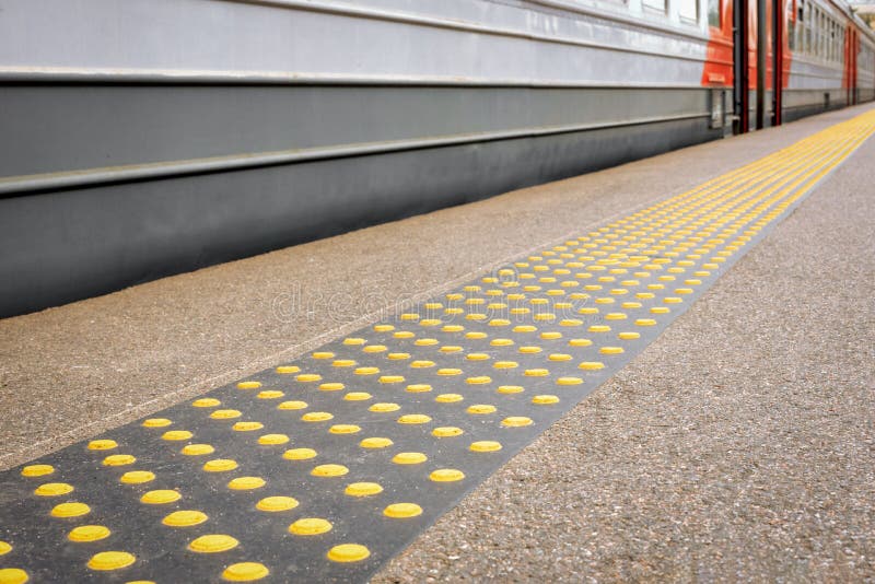 Direction Signs for the Blind on the Road in the City Stock Photo ...