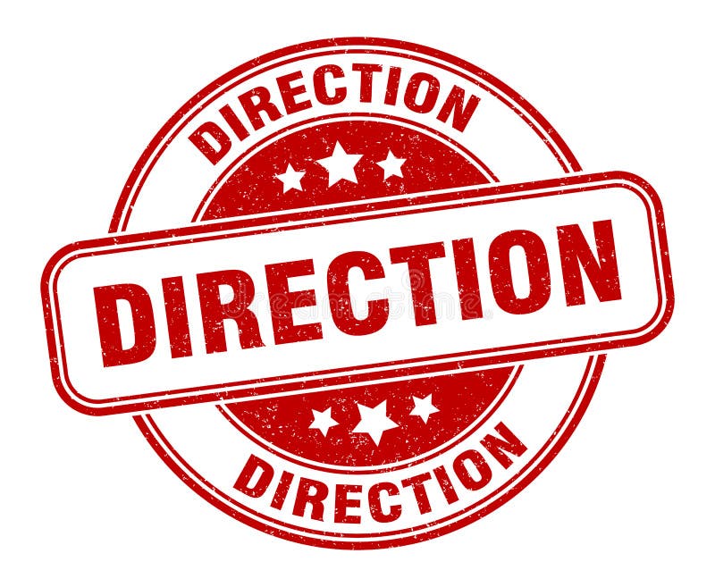 Direction Stamp. Direction Label. Round Grunge Sign Stock Vector ...