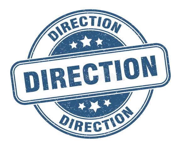 Direction Stamp. Direction Label. Round Grunge Sign Stock Vector ...