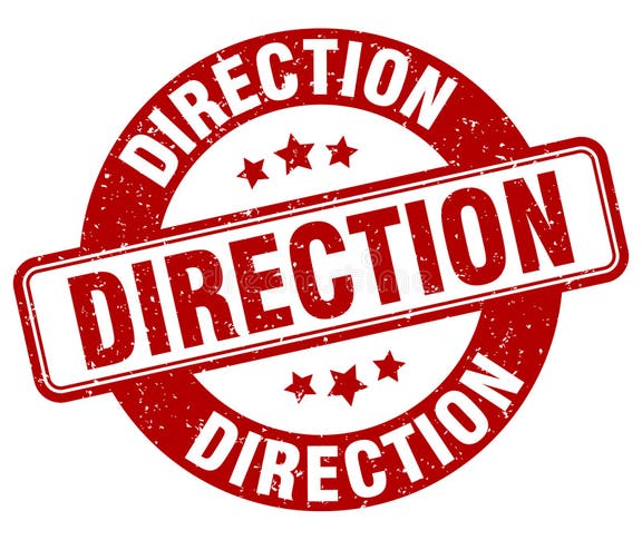 Direction Stamp. Direction Label. Round Grunge Sign Stock Vector ...