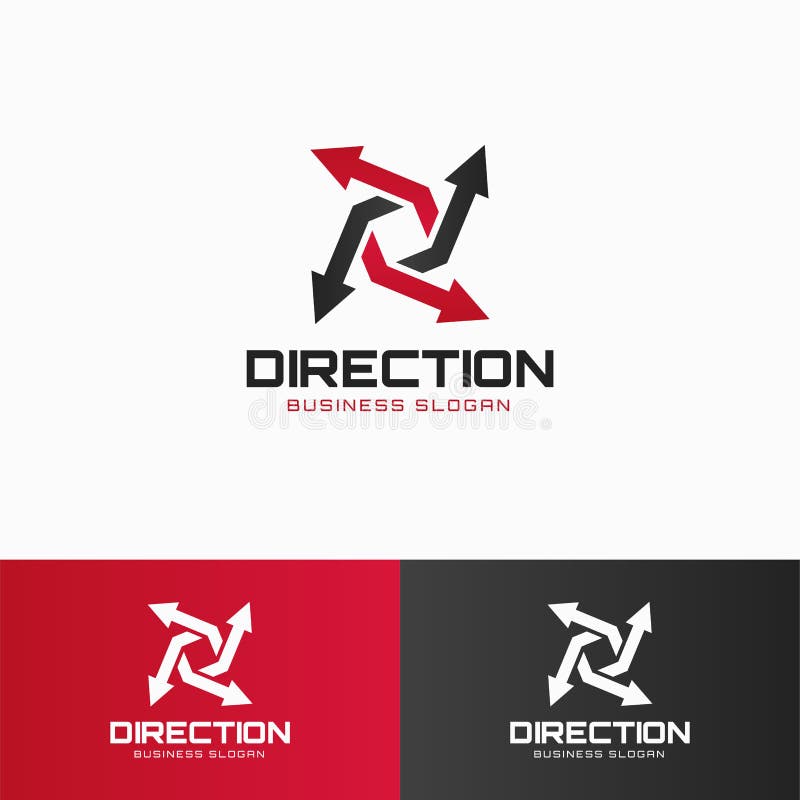 Direction - Arrow Logo Template Stock Vector - Illustration of design ...