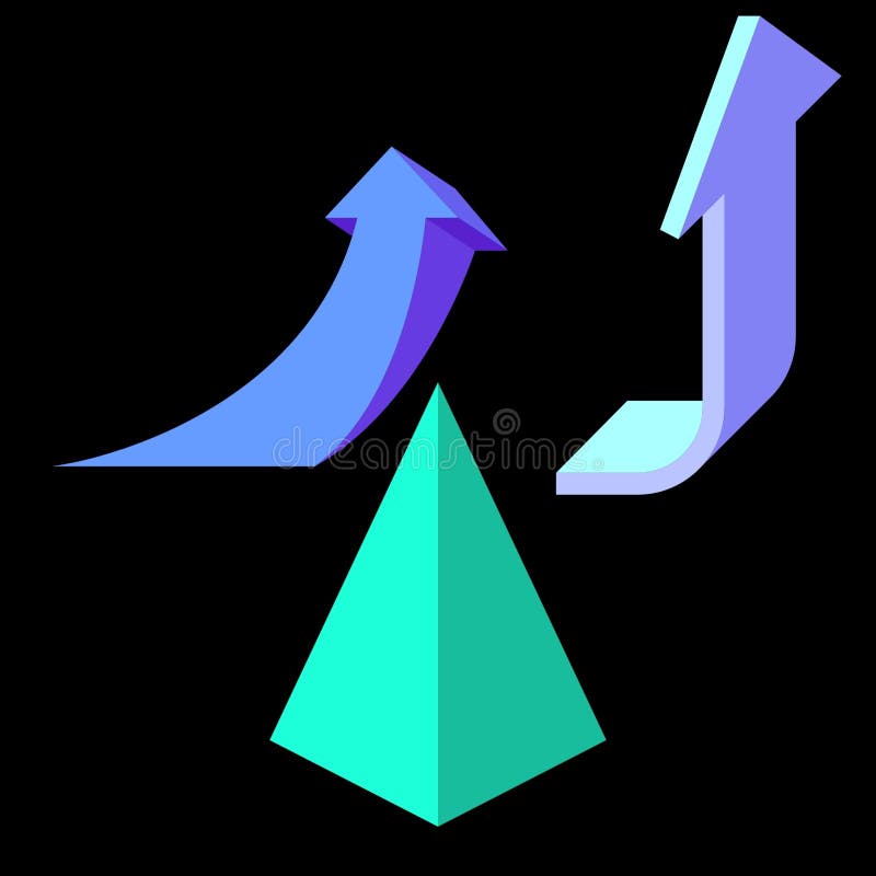 Direction Symbol on Blank Background. Illustration of Bold Arrow for ...