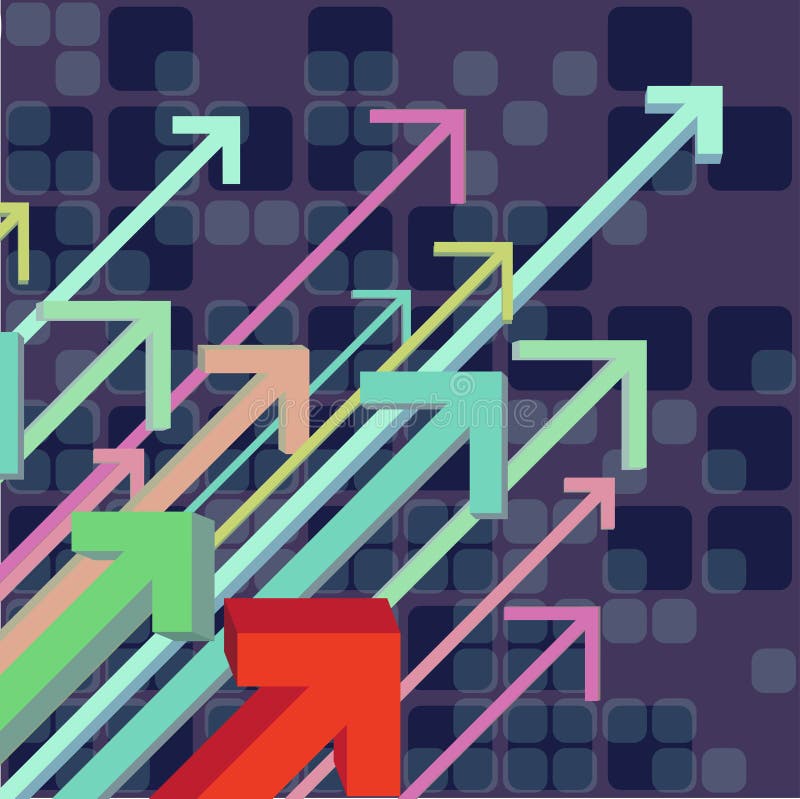 Direction to move forward. stock vector. Illustration of colorful ...