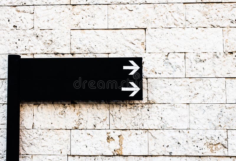 Direction To the Right Message Outdoors Sign Stock Photo - Image of ...