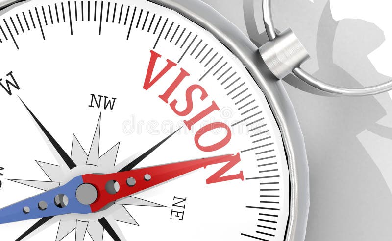 Direction To Vision on Isolated Compass Stock Illustration ...