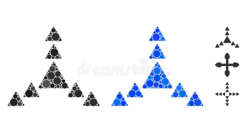 Direction Triangles Mosaic Icon of Circles Stock Vector - Illustration ...