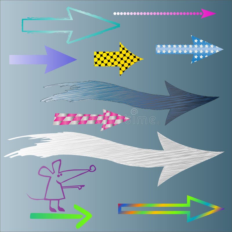 Direction. Vector Arrows Set. Stock Illustration - Illustration of ...